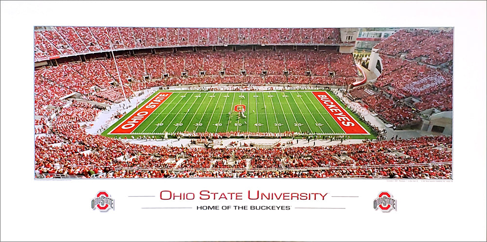 Ohio State Football "Home of the Buckeyes" Ohio Stadium Panoramic Post ...