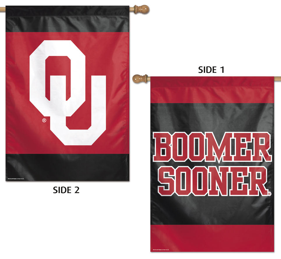 Oklahoma Sooners Official NCAA 2-Sided 28x40 Vertical Flag Wall Banner ...