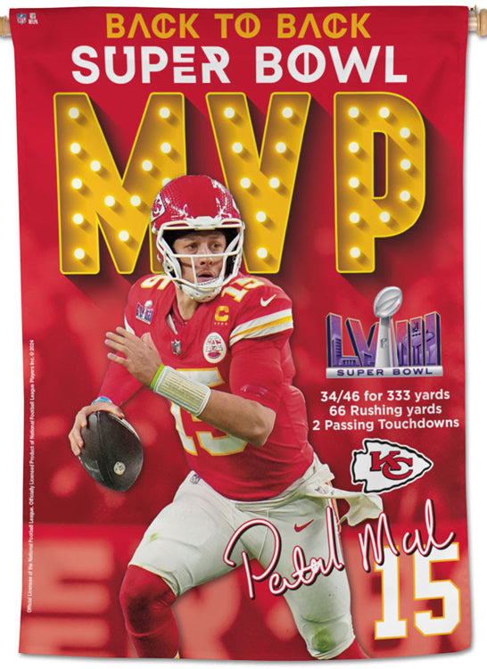Patrick Mahomes Super Bowl LVIII (2024) MVP Kansas City Chiefs Officia ...