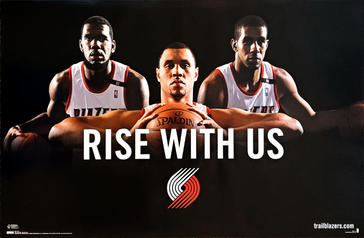 Portland Trailblazers "Rise With Us" (2009) Poster - Costacos Sports ...