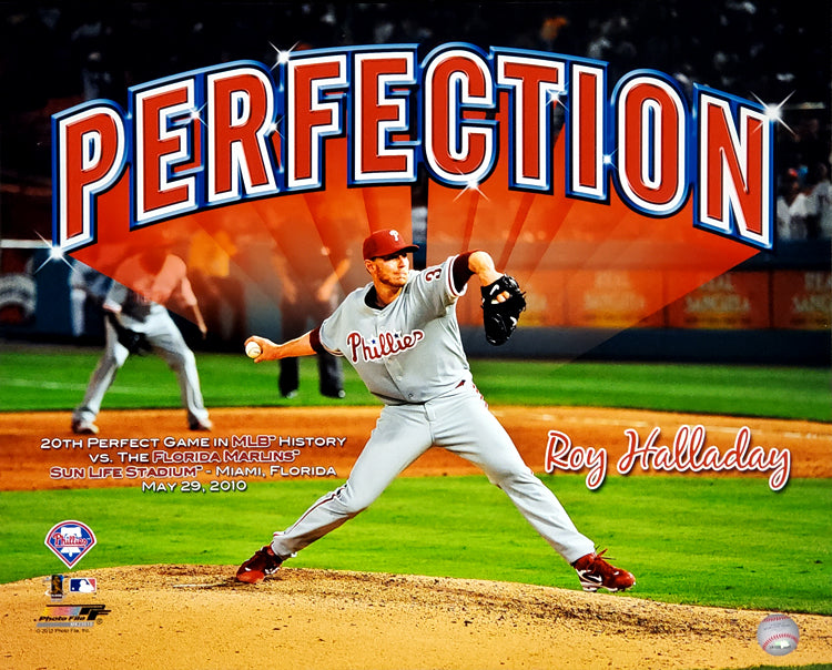 Roy Halladay "Perfection" (2010) Philadelphia Phillies Premium Poster ...