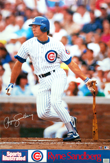 Ryne Sandberg "RYNO" (1990) Chicago Cubs 24x36 MLB Baseball Action Pos ...