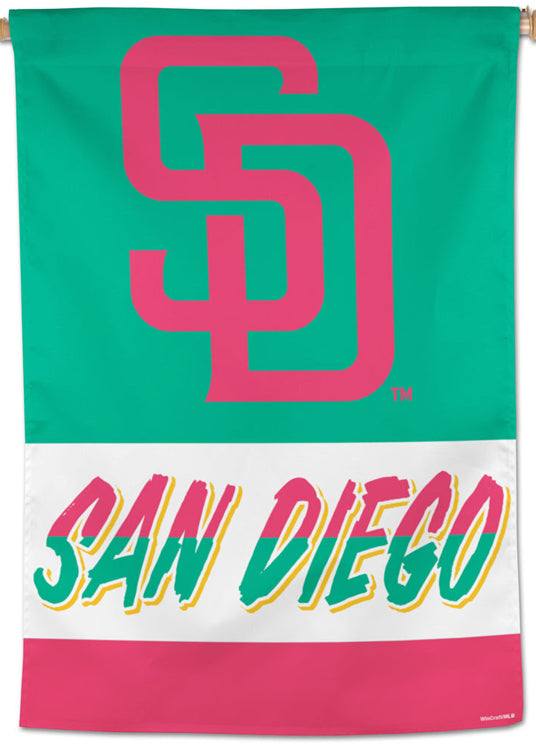 San Diego Padres Official MLB City Connect Premium 28x40 Wall Banner ...