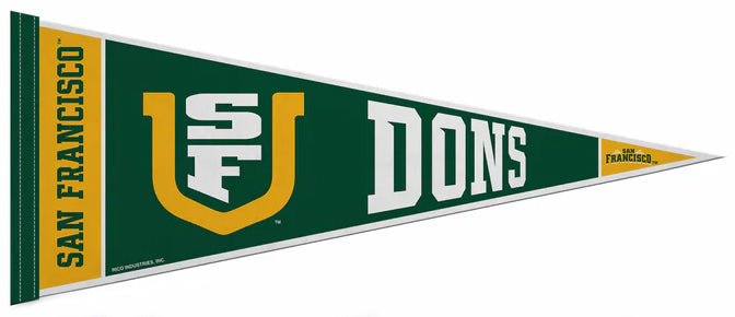 University of San Francisco Dons Official NCAA Team Felt Pennant - Ric ...