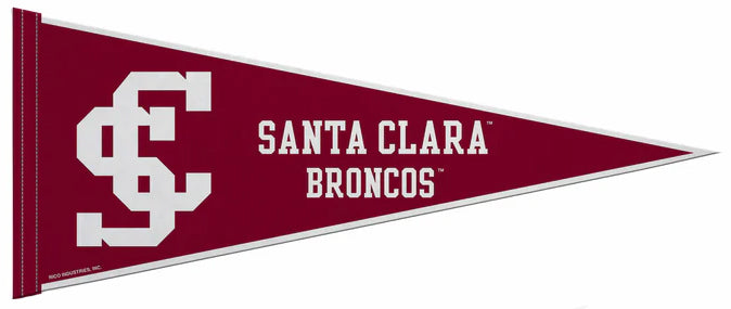 Santa Clara University Broncos Official NCAA Team Felt Pennant - Rico ...