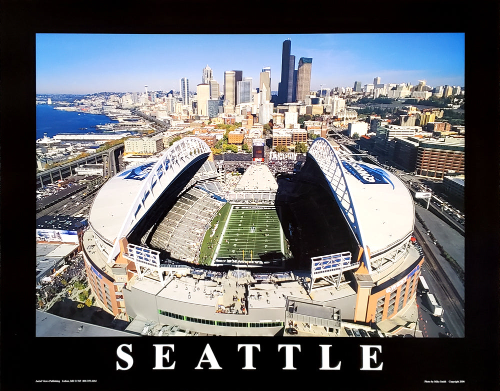 Seattle Seahawks NFL Football Stadium "From Above" Premium Poster Prin ...