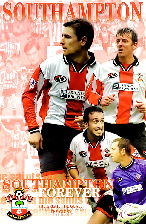 Southampton FC "Southampton Forever" EPL Football Action Poster - U.K ...