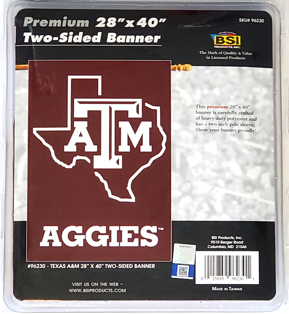 Texas A&M Aggies State-Outline-Style Official 28x40 NCAA Premium Team ...