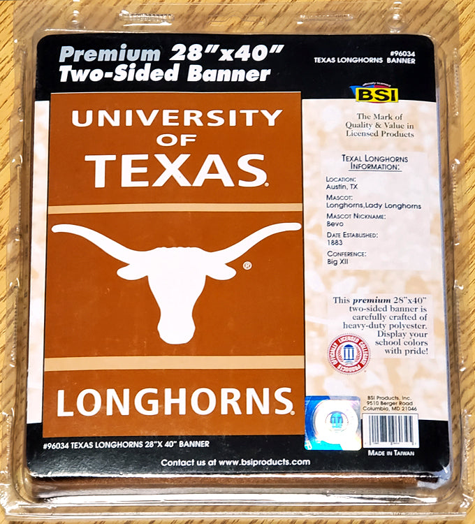 University of Texas Longhorns Official NCAA Premium 28x40 Banner - BSI ...
