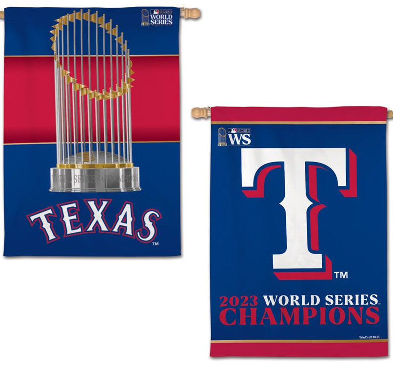 Texas Rangers 2023 World Series Champions Official 2-Sided 28x40 Wall ...