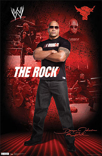 The Rock Dwayne Johnson Official WWE Wrestling Poster - Trends 2011 ...