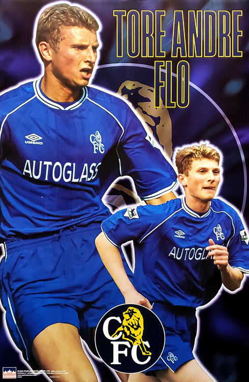 Tore Andre Flo "Superstar" Chelsea FC Football Action Poster - Starlin ...