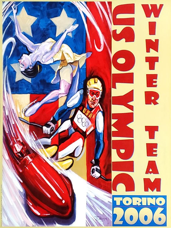 Torino Turin 2006 Winter Olympic Games Curling Official Event Poster ...