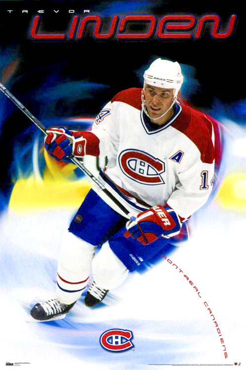 Trevor Linden "Superstar" Montreal Canadiens NHL Action Poster - Costa ...