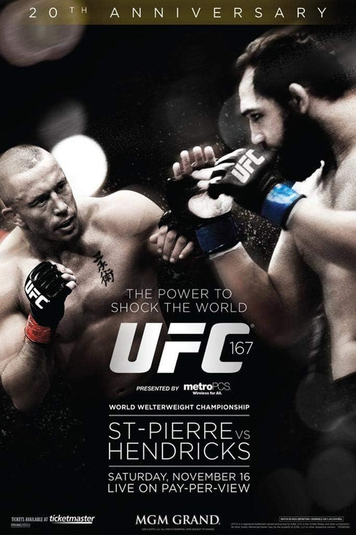UFC 167 Official Original 27x39 Event Poster (Georges St-Pierre vs. He ...