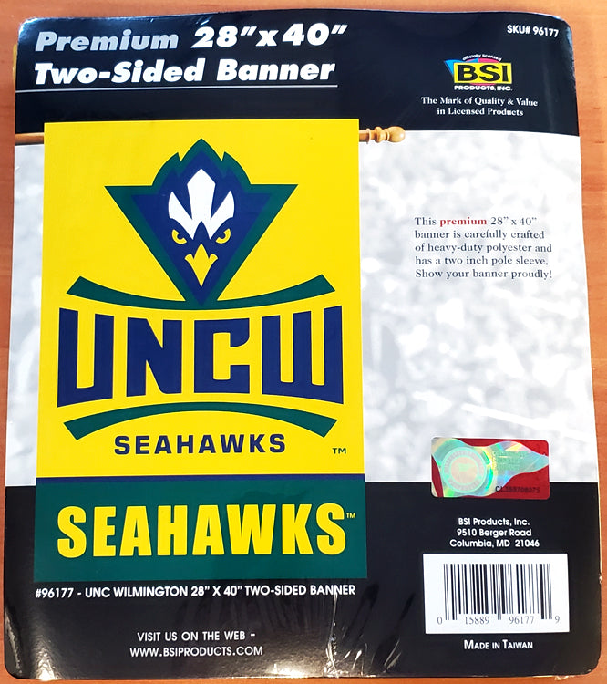 University of North Carolina Wilmington UNCW SEAHAWKS Premium 28x40 Wa ...