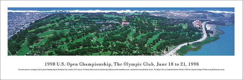 The Olympic Club 1998 US Open Golf Championships Panoramic Poster Prin ...