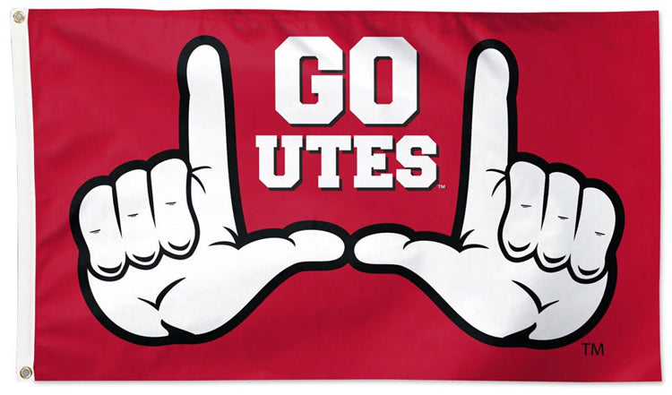 Utah Utes "Flash The U" Style NCAA Official Deluxe-Edition 3'x5' Flag ...