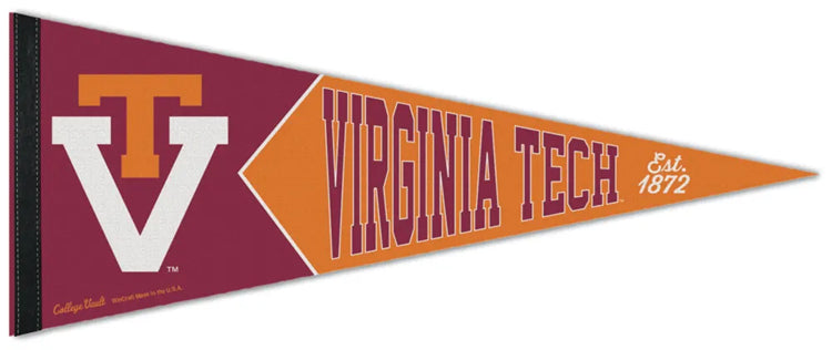 Virginia Tech Hokies NCAA College Vault 1966-83-Style Premium Felt Col ...
