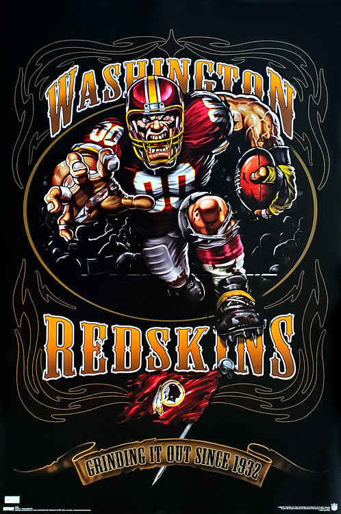 Washington Redskins 1979 NFL Theme Art Poster by Chuck Ren - DAMAC Inc ...