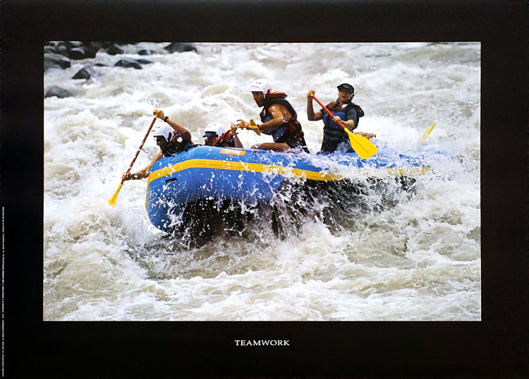 Whitewater Rafting "Teamwork" Motivational Poster - Verkerke – Sports ...