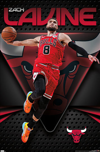 Zach Lavine "Super Slam" Chicago Bulls Official NBA Basketball Poster ...