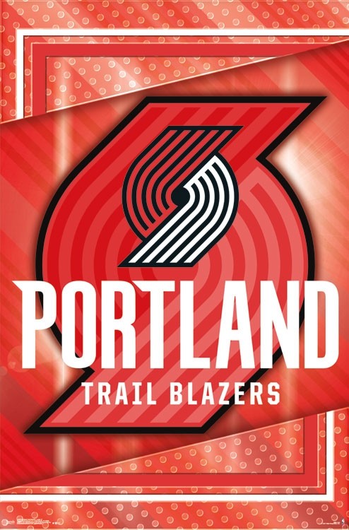 Portland Trail Blazers NBA Basketball Official Team Logo Poster ...