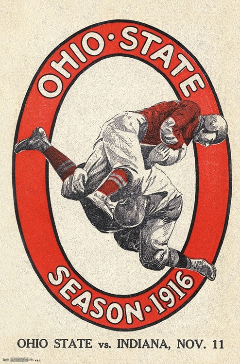 Ohio State Buckeyes "Brutus Power" Official NCAA Team Mascot Logo Post ...