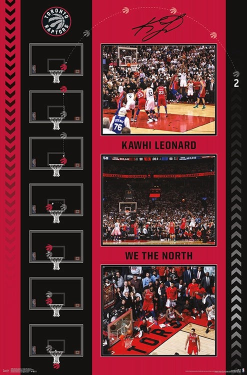 Toronto Raptors "Super Six" Poster (Pascal Siakam, Lowry, Gasol, Van V ...
