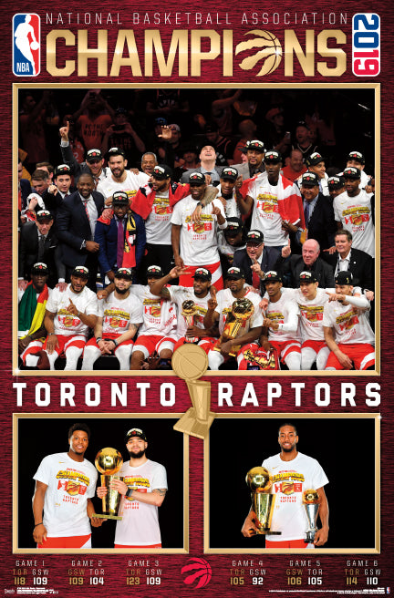 Toronto Raptors "Super Six" Poster (Pascal Siakam, Lowry, Gasol, Van V ...