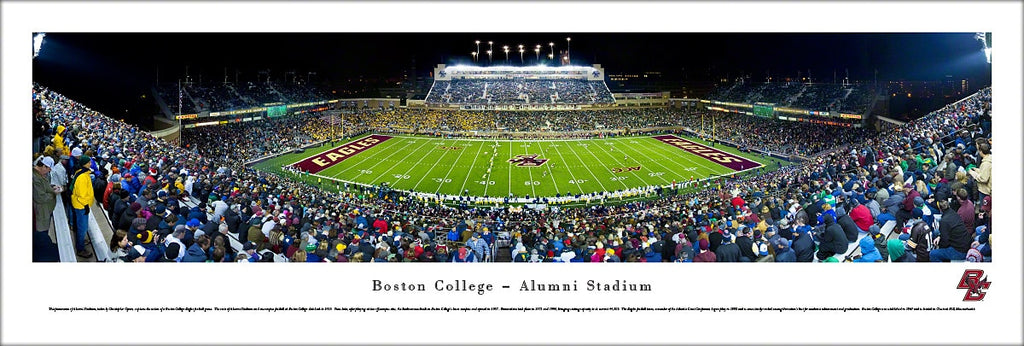 Boston College Football Alumni Stadium Game Night Panoramic Poster ...