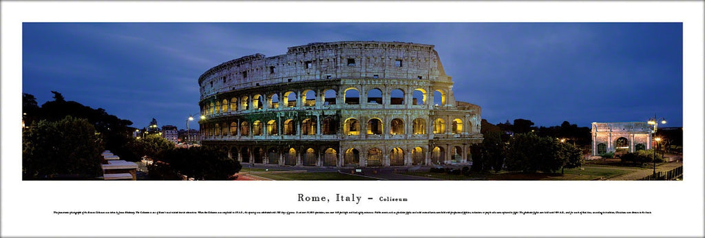 The Roman Coliseum at Dusk Panoramic Poster Print (Rome, Italy ...