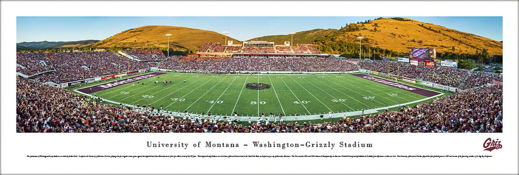 Montana Grizzlies Football Washington-Grizzly Stadium Panoramic Poster ...