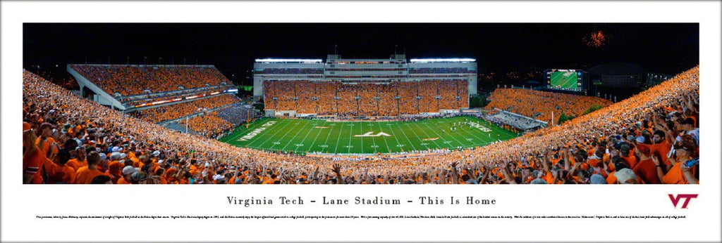 Virginia Tech Football Lane Stadium "This Is Home" Panoramic Poster ...
