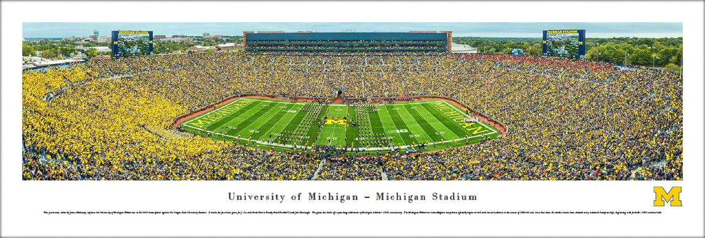 Michigan Wolverines Football Big House Gameday "Band M" Panoramic ...
