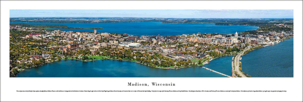 Madison, Wisconsin Aerial Panoramic Poster Print - Blakeway Worldwide ...