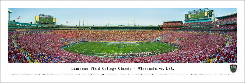Wisconsin Badgers Football at Lambeau Field Panoramic Poster Print ...