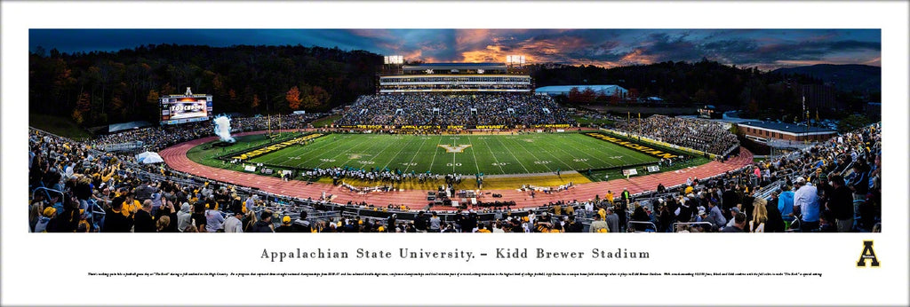 Appalachian State Football Kidd-Brewer Stadium Game Night Panoramic ...