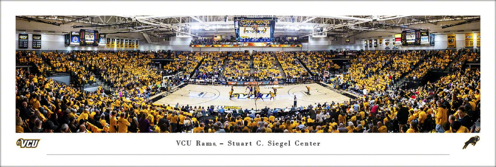 Virginia Commonwealth VCU Rams Basketball Game Night Panoramic Poster ...