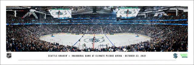 Seattle Kraken Inaugural Game at Climate Pledge Arena Panoramic Poster ...