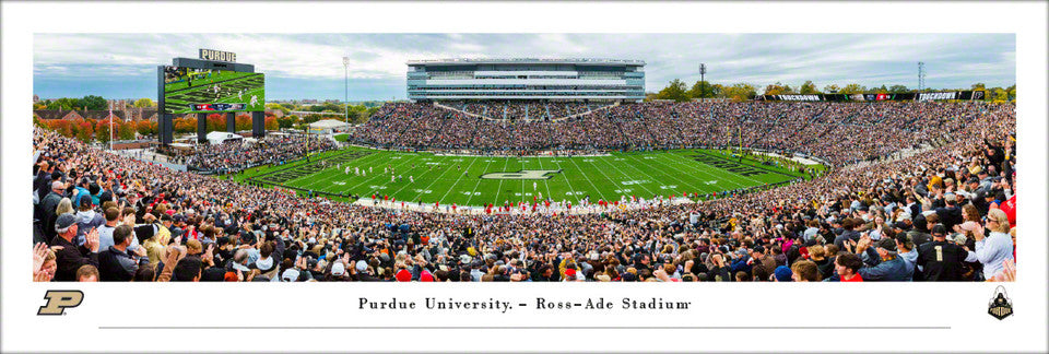 Purdue Football Ross-Ade Stadium Gameday Panoramic Poster Print - Blak ...