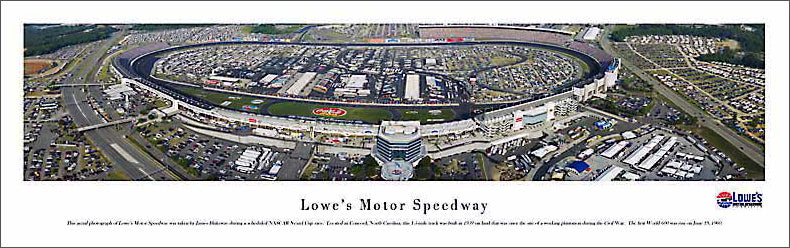 Lowe's Motor Speedway (Charlotte) NASCAR Race Day Aerial Panoramic ...