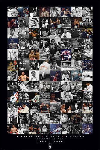 Muhammad Ali "96 Pics" Commemorative Collage (1942-2016) Poster - Pyra ...