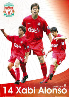 Xabi Alonso "Superstar" Liverpool FC Poster - GB 2004 – Sports Poster ...