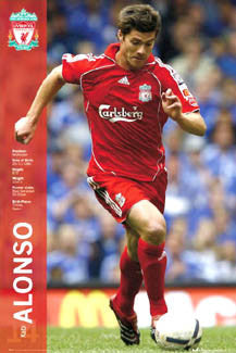 Xabi Alonso "Super Action" Liverpool FC Poster - GB 2007 – Sports ...
