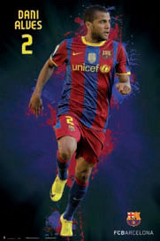 Dani Alves "SuperAction" FC Barcelona Poster - G.E. (Spain) – Sports ...