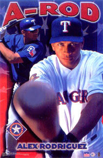 Alex Rodriguez "Power" Texas Rangers Poster - Starline 2001 – Sports ...