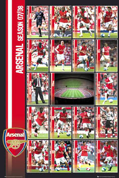 Arsenal FC "Super 18" (2007/08) - GB Posters – Sports Poster Warehouse