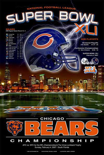 Chicago Bears "Super Season XLI" Commemorative Poster - Action Images ...