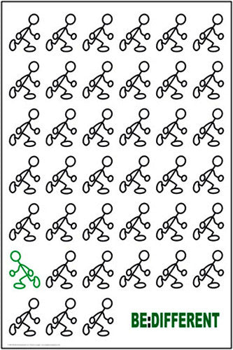 Individuality "Be Different" Motivational Poster - Slingshot – Sports ...